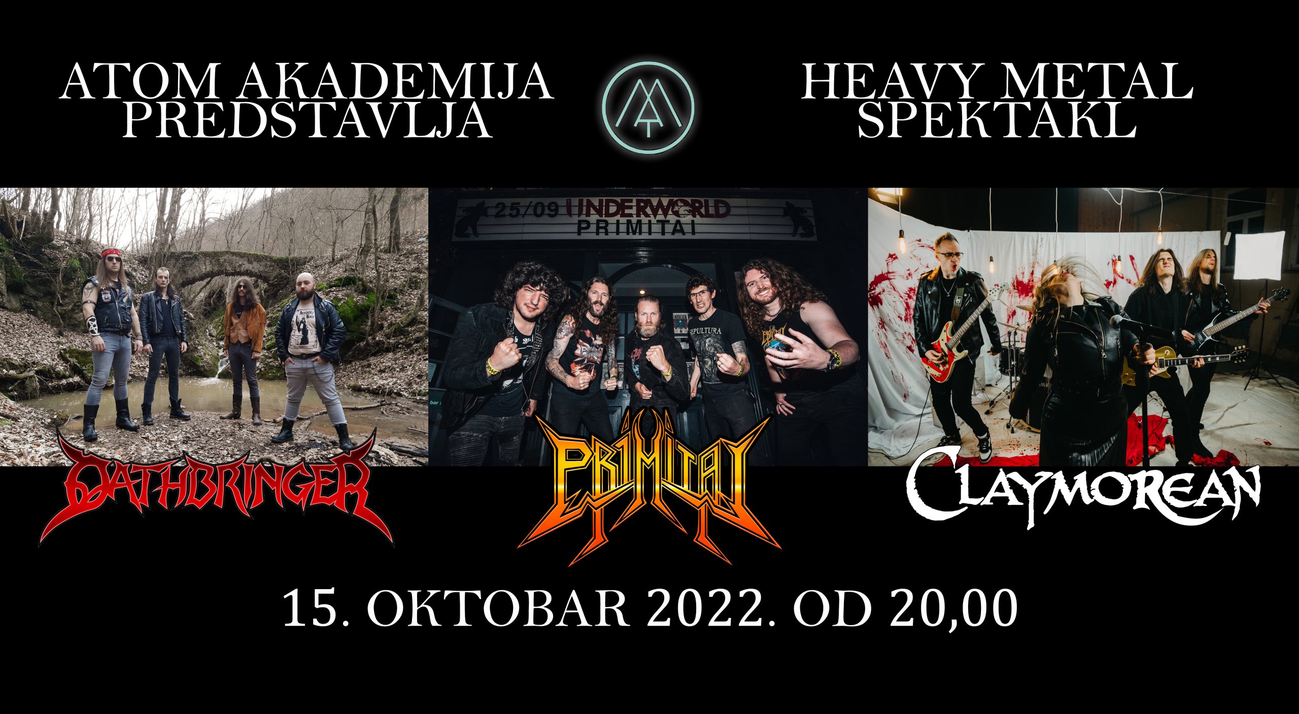 15. oktobra heavy metal spektakl u Atom Akademiji uz bendove Primitai ...