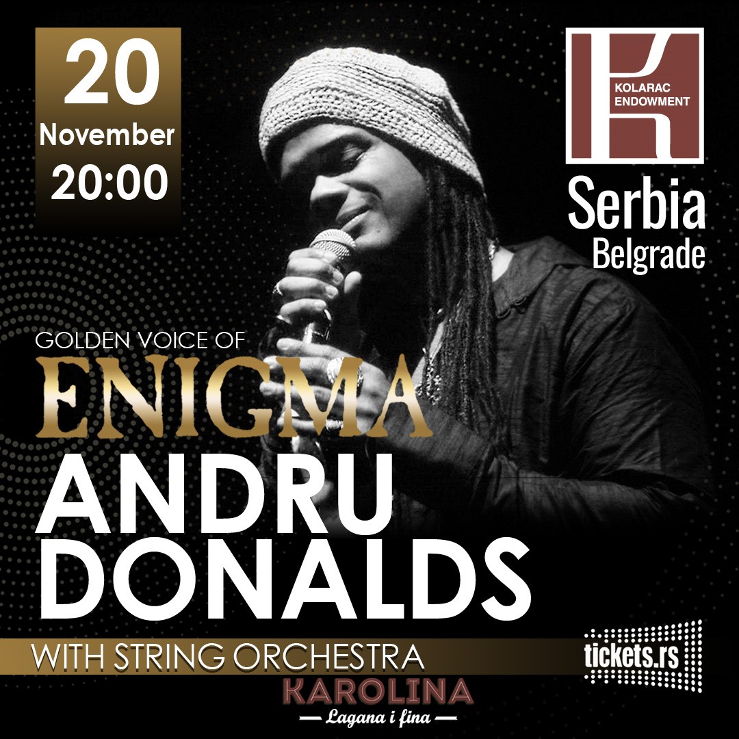 Endru Donalds, pevač legendarne grupe Enigma dolazi u Beograd ...